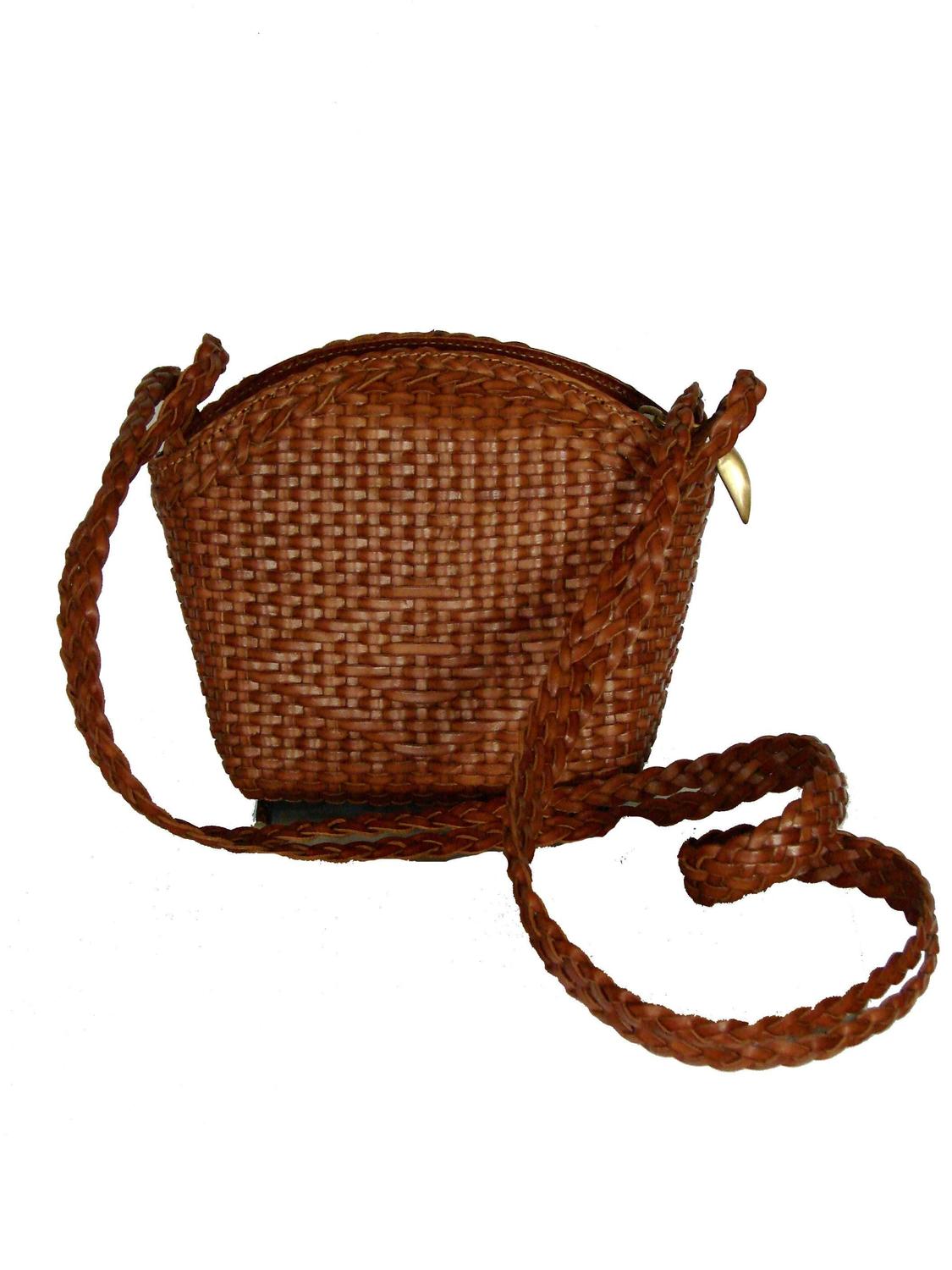 De Vecchi by Hamilton Hodge Woven Leather Handbag Shoulder Bag Purse ...