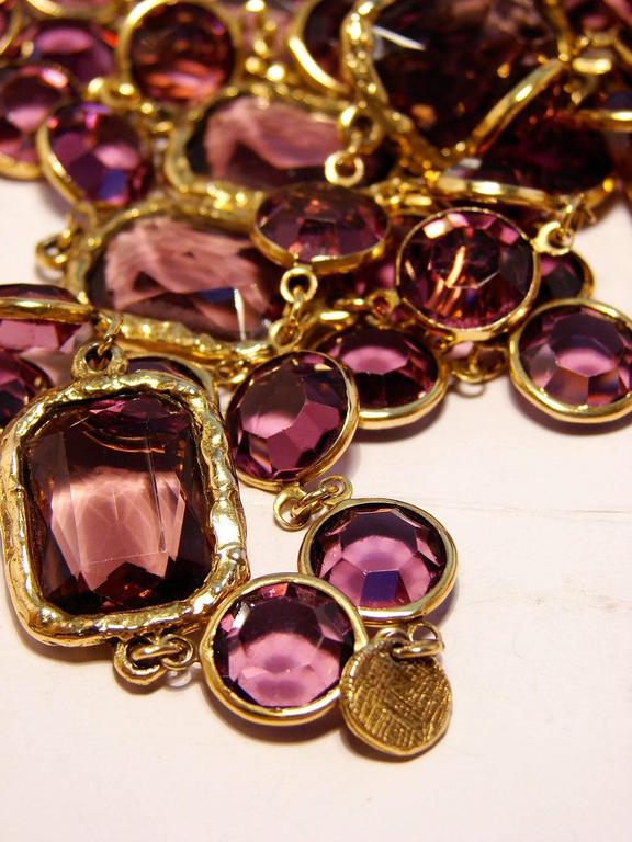 Chanel Amethyst Sautoir Necklace with Matching Earrings Set, 1981 at ...