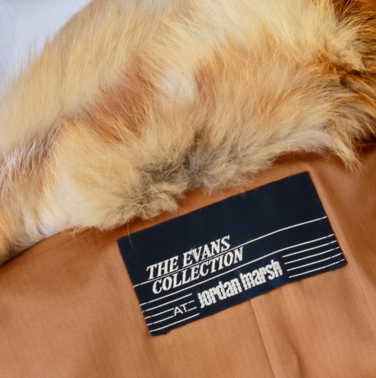 The Evans Collection at Jordan Marsh Long Fox Fur Coat, Sz M at 1stDibs ...