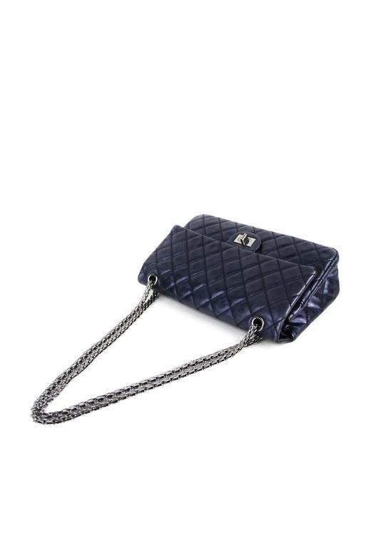 CHANEL Navy 226 Reissue Double Flap at 1stDibs