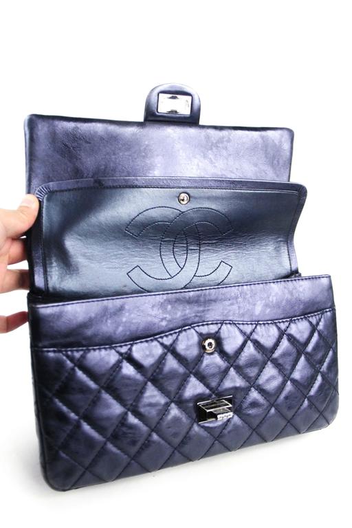 CHANEL Navy 226 Reissue Double Flap at 1stDibs