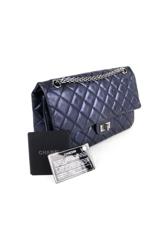CHANEL Navy 226 Reissue Double Flap at 1stDibs