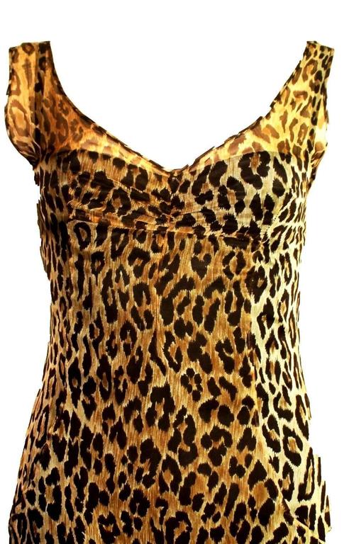 Stunning Dolce and Gabbana Corset Leopard Cheetah Print Silk Gown at ...