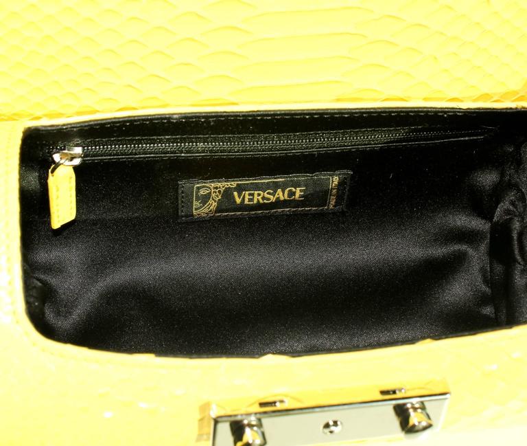 Versace Yellow Python Snakeskin Bag at 1stDibs | yellow snakeskin bag ...