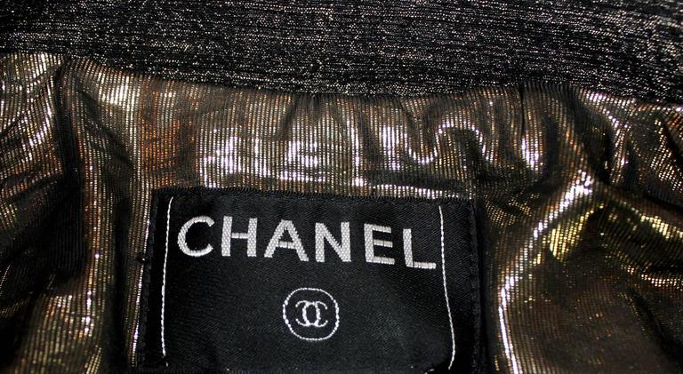 Chanel Metallic Chain Detail Jacket For Sale at 1stDibs | chanel chain ...
