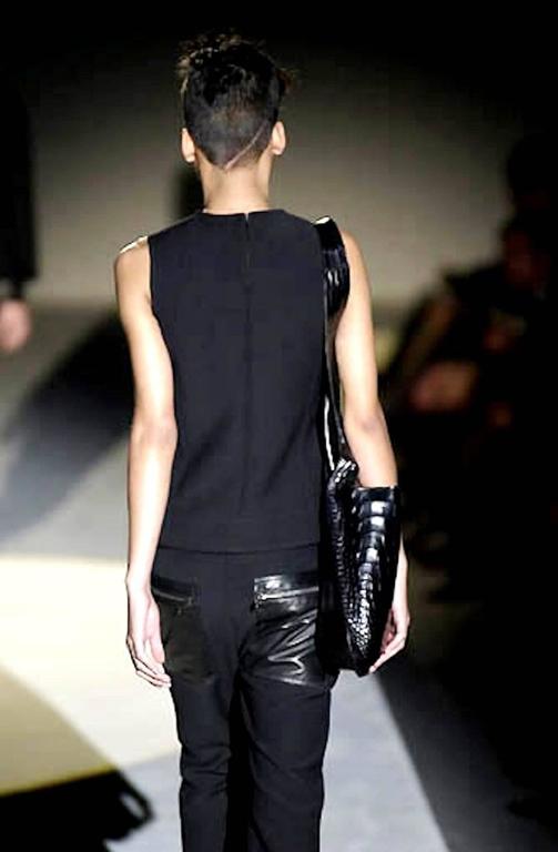 Gucci Tom Ford Fall 2001 Limited Edition Black Softest Crocodile Belly ...