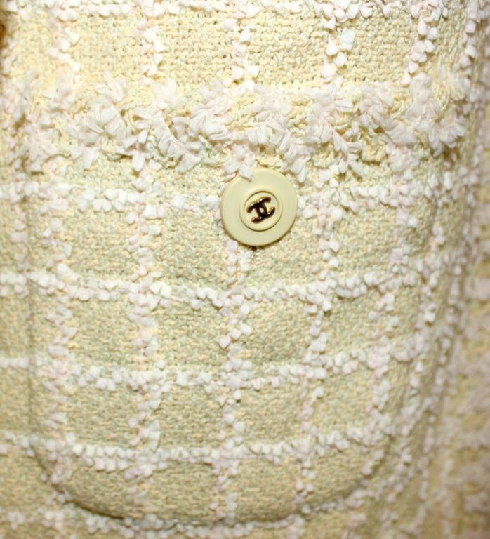 Iconic Chanel 1994 Yellow and Lime Pastels Lesage Tweed Jacket - Museum ...