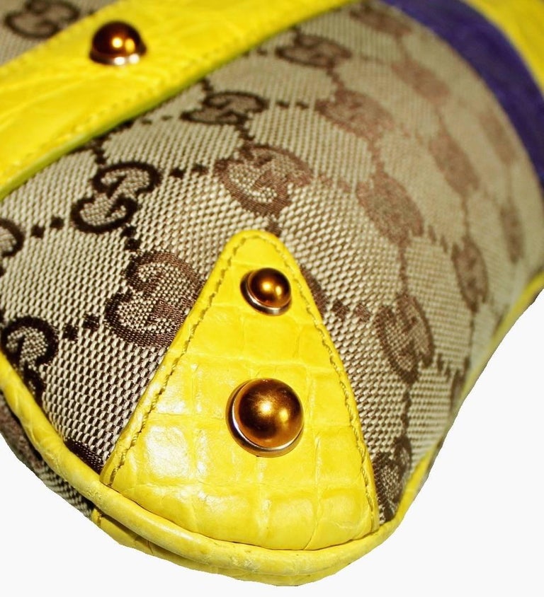 Gucci Tom Ford SS 2004 XL GG Monogram Jeweled Snake Head Bag at 1stDibs
