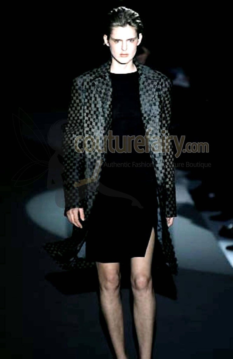 Museum Piece! Gucci by Tom Ford 1997 Black GG Monogram Logo Fur Coat at ...
