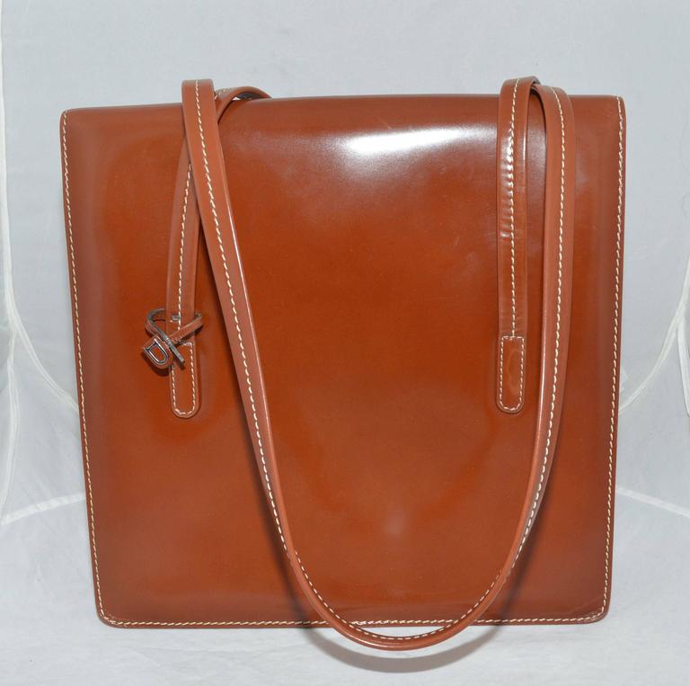 Delvaux Leather Sellier Shoulder Bag at 1stDibs