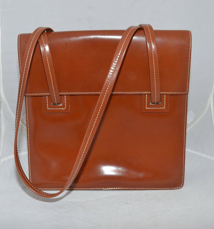 Delvaux Leather Sellier Shoulder Bag at 1stDibs