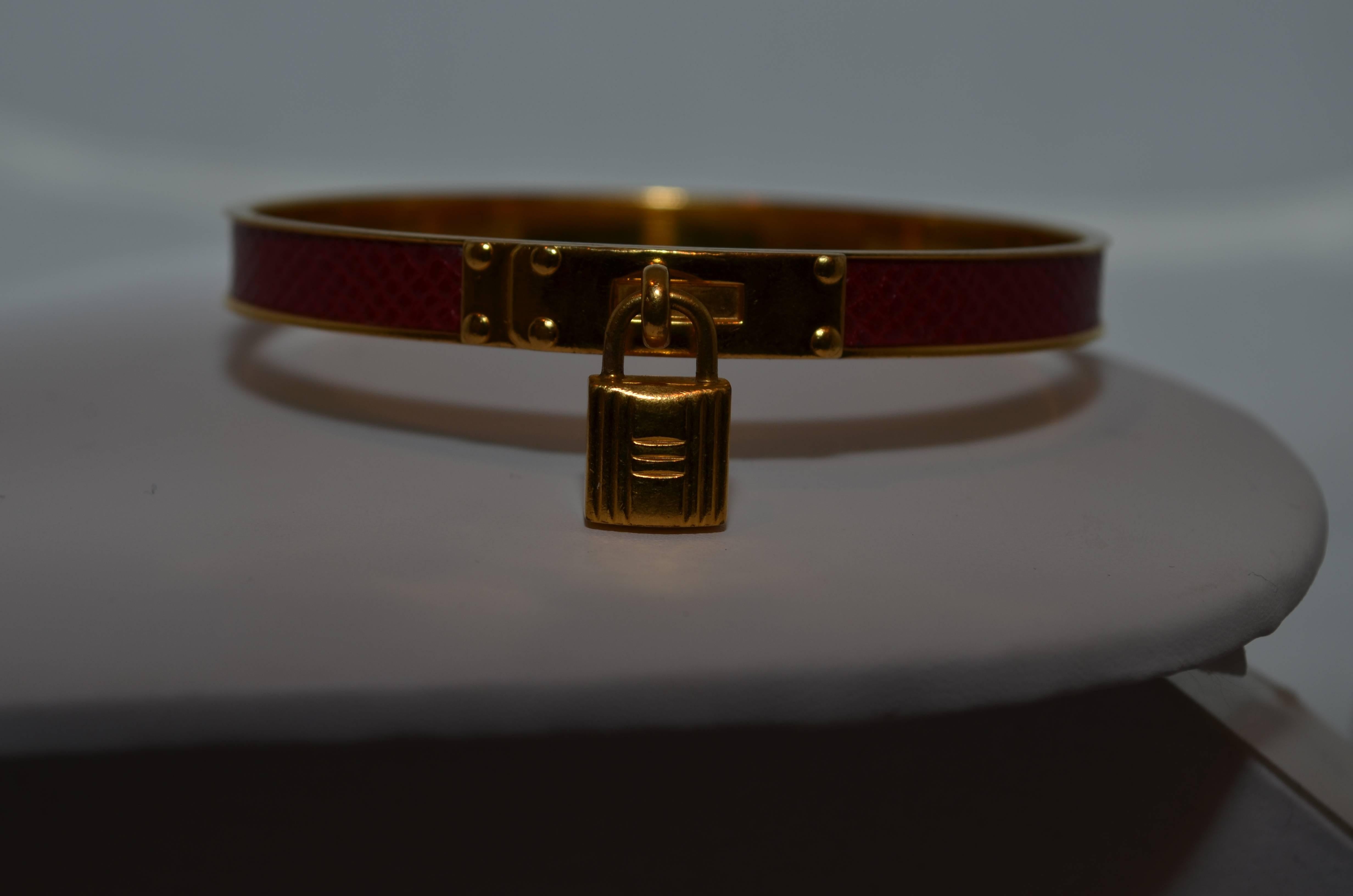 Hermes Paris Kelly Bangle Bracelet at 1stDibs | hermes kelly grommet ...