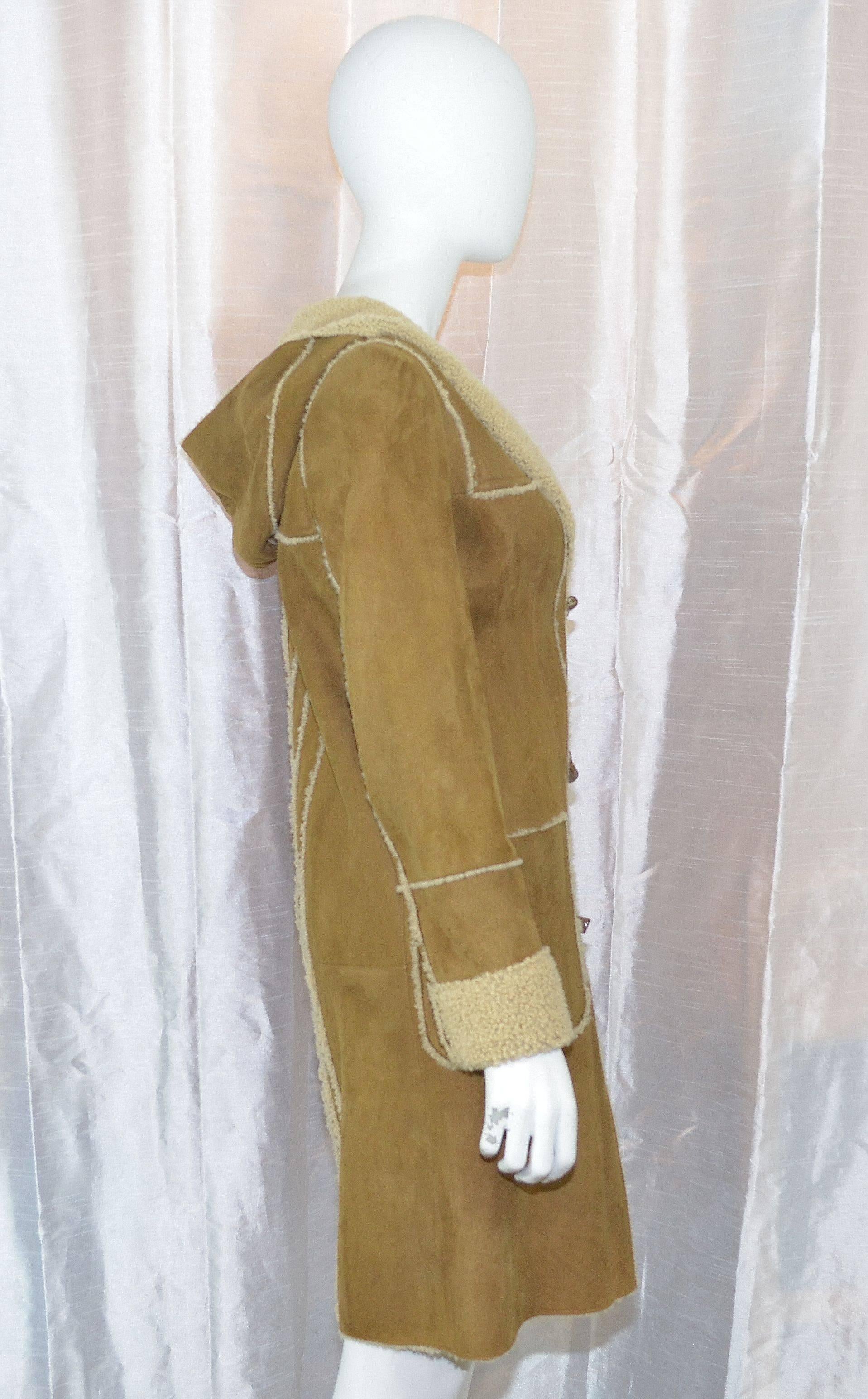 Chanel 2006A Shearling Coat with Hood at 1stDibs