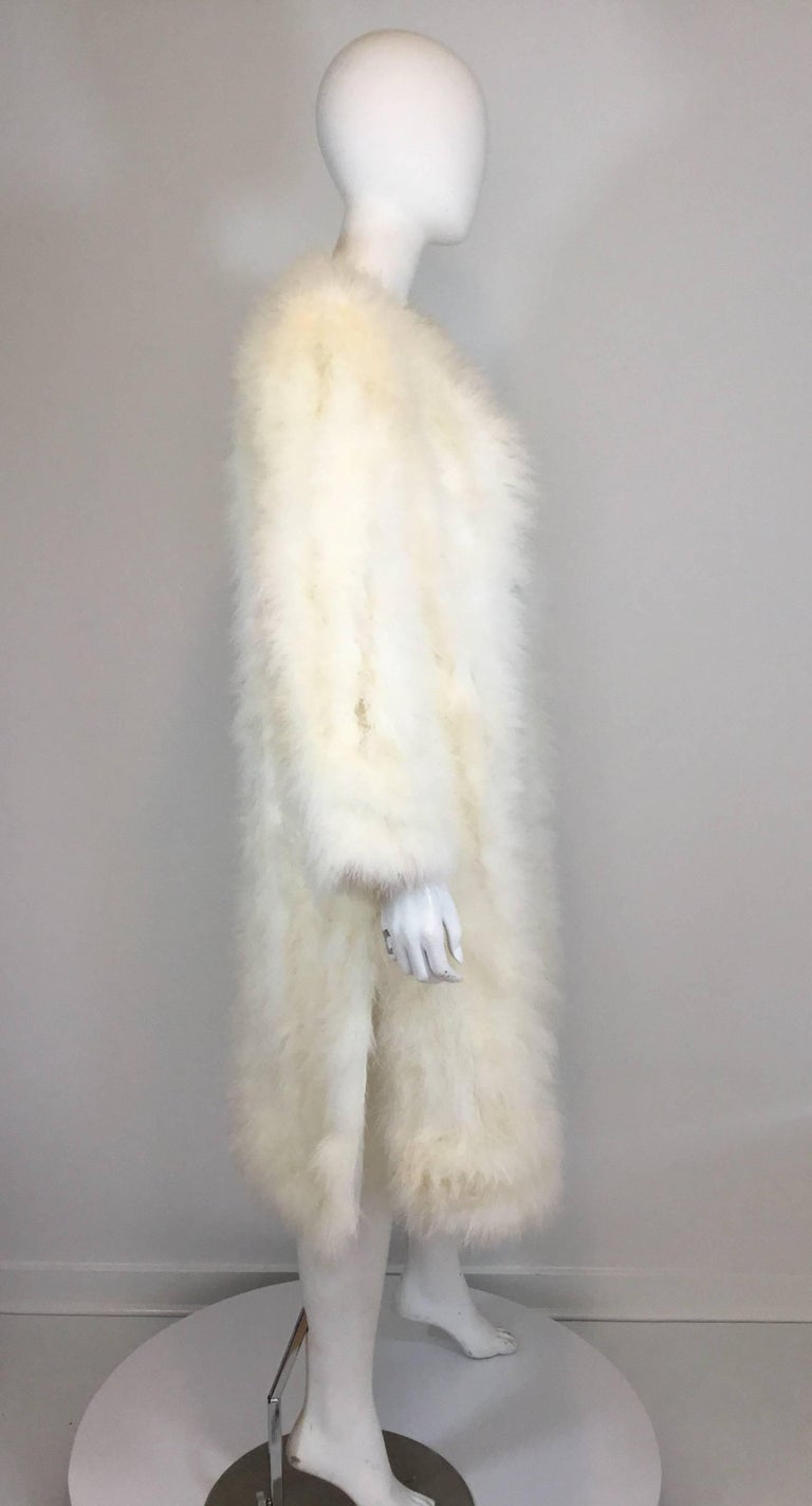 Vintage White Maribou Ostrich Coat at 1stdibs