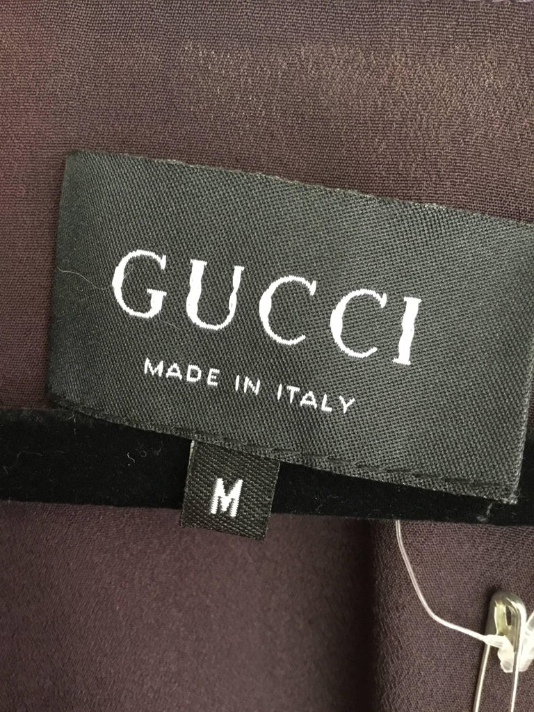 Gucci Deep V-Neck Chiffon Maxi Dress at 1stDibs | rn 68596 ca 31127 ...