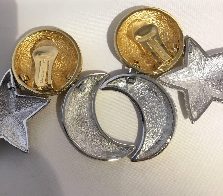 Christian Dior Sun, Moon, Stars Necklace Bracelet and Earring Set 1980 ...