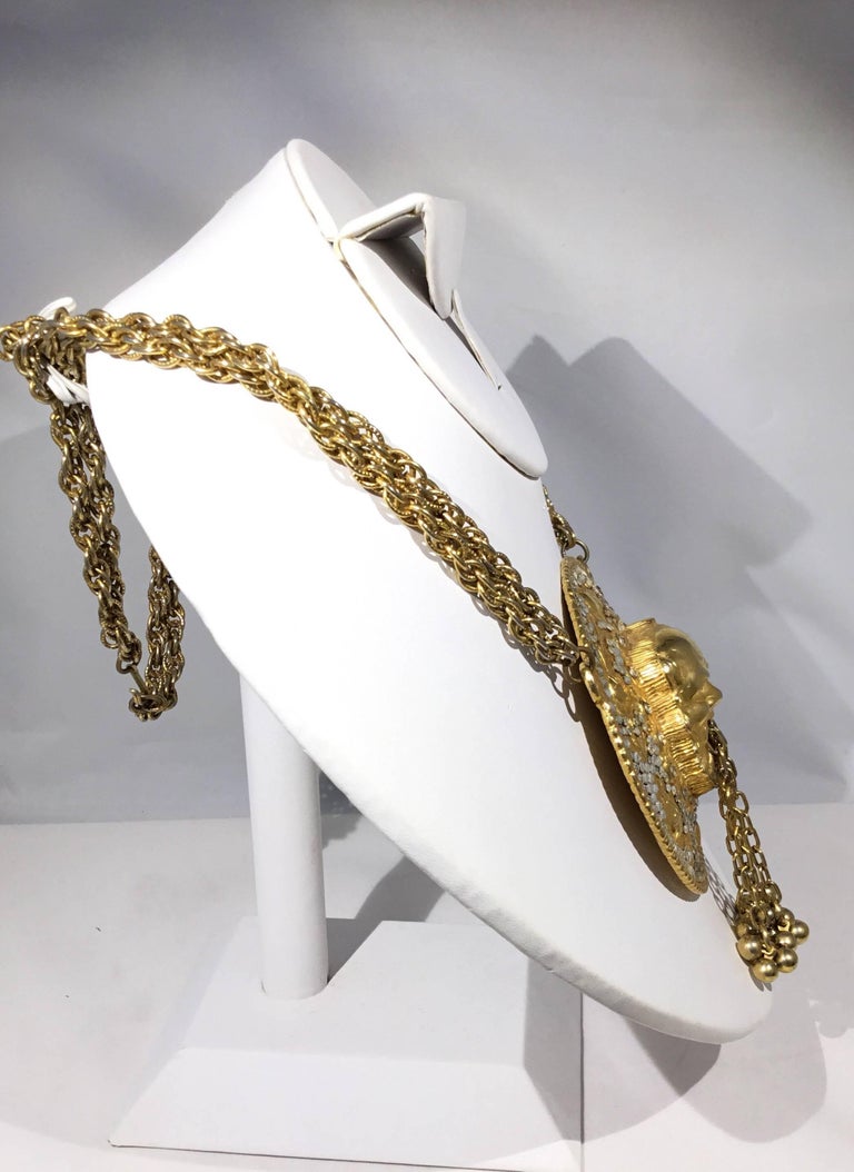 Judith Leiber Massive Bacchus Medallion Necklace For Sale at 1stDibs ...