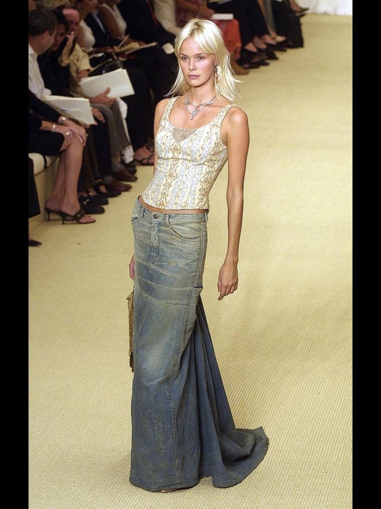 Ralph Lauren Collection Spring 2003 Runway Denim Maxi Skirt at 1stDibs ...