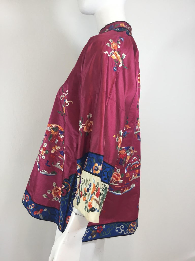 Chinese Silk Embroidered Jacket, Circa 1920 For Sale at 1stDibs ...