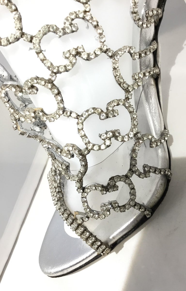 Gucci Rhinestone Encrusted GG Heels at 1stDibs | gucci rhinestone heels ...