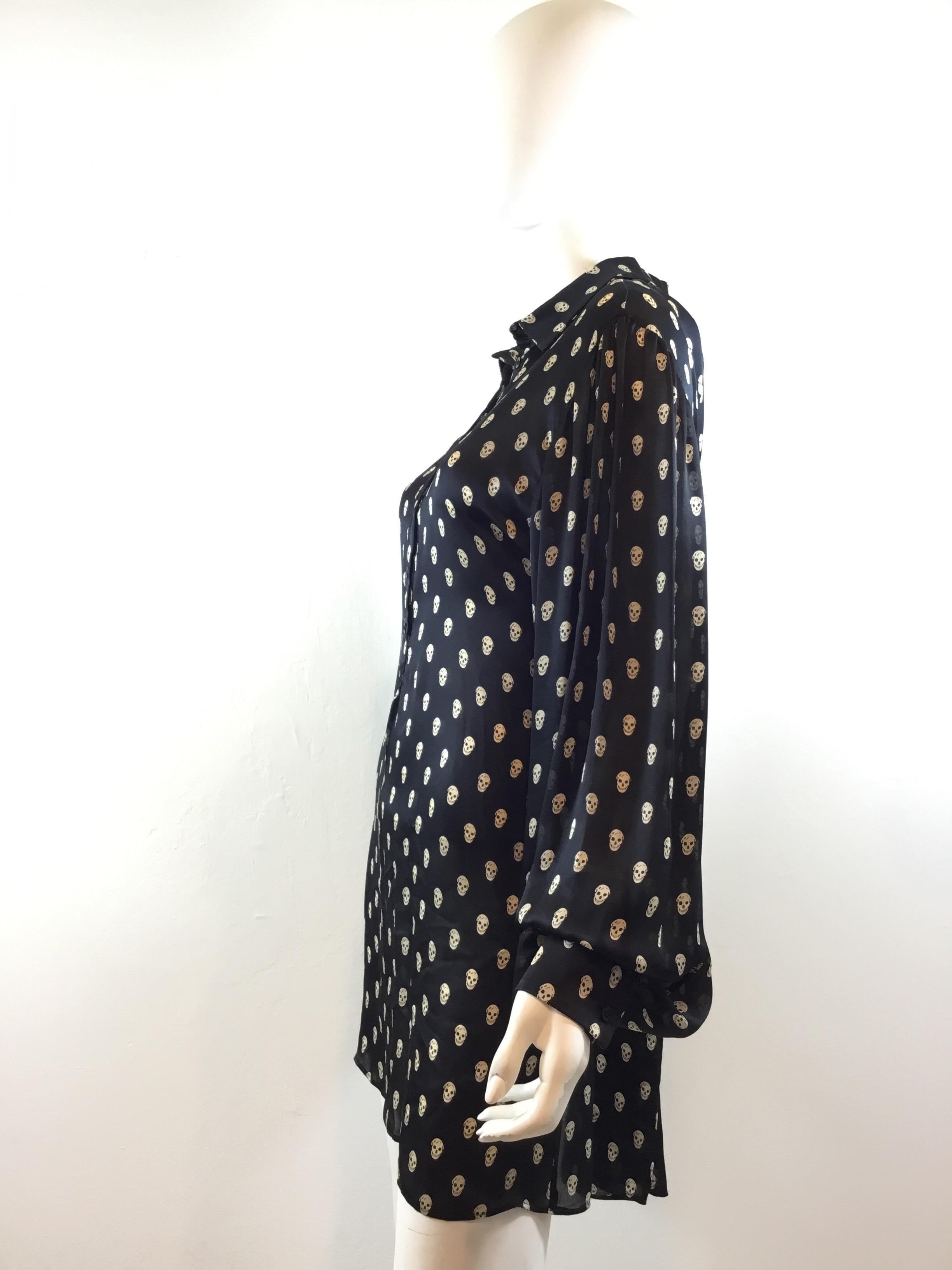 Alexander McQueen Silk Blouse with Skull Print at 1stDibs | alexander ...