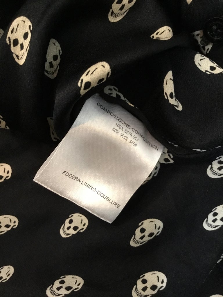 Alexander McQueen Silk Blouse with Skull Print at 1stDibs | alexander ...