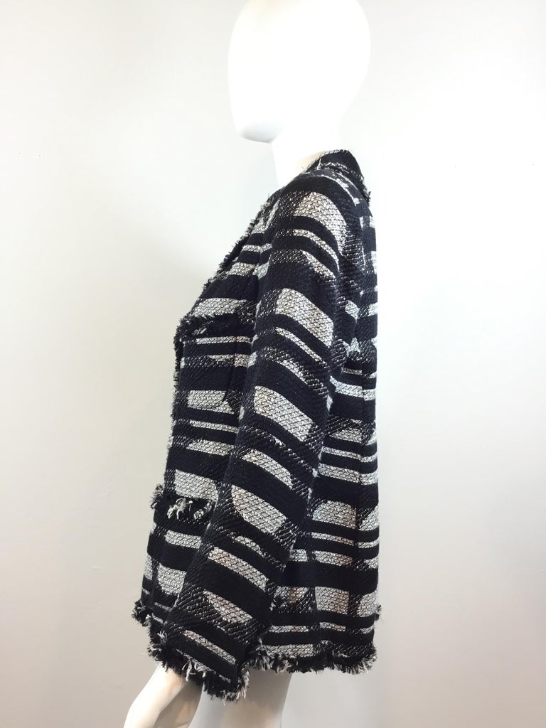 Chanel 2008 P Metallic Tweed Knit Jacket at 1stDibs
