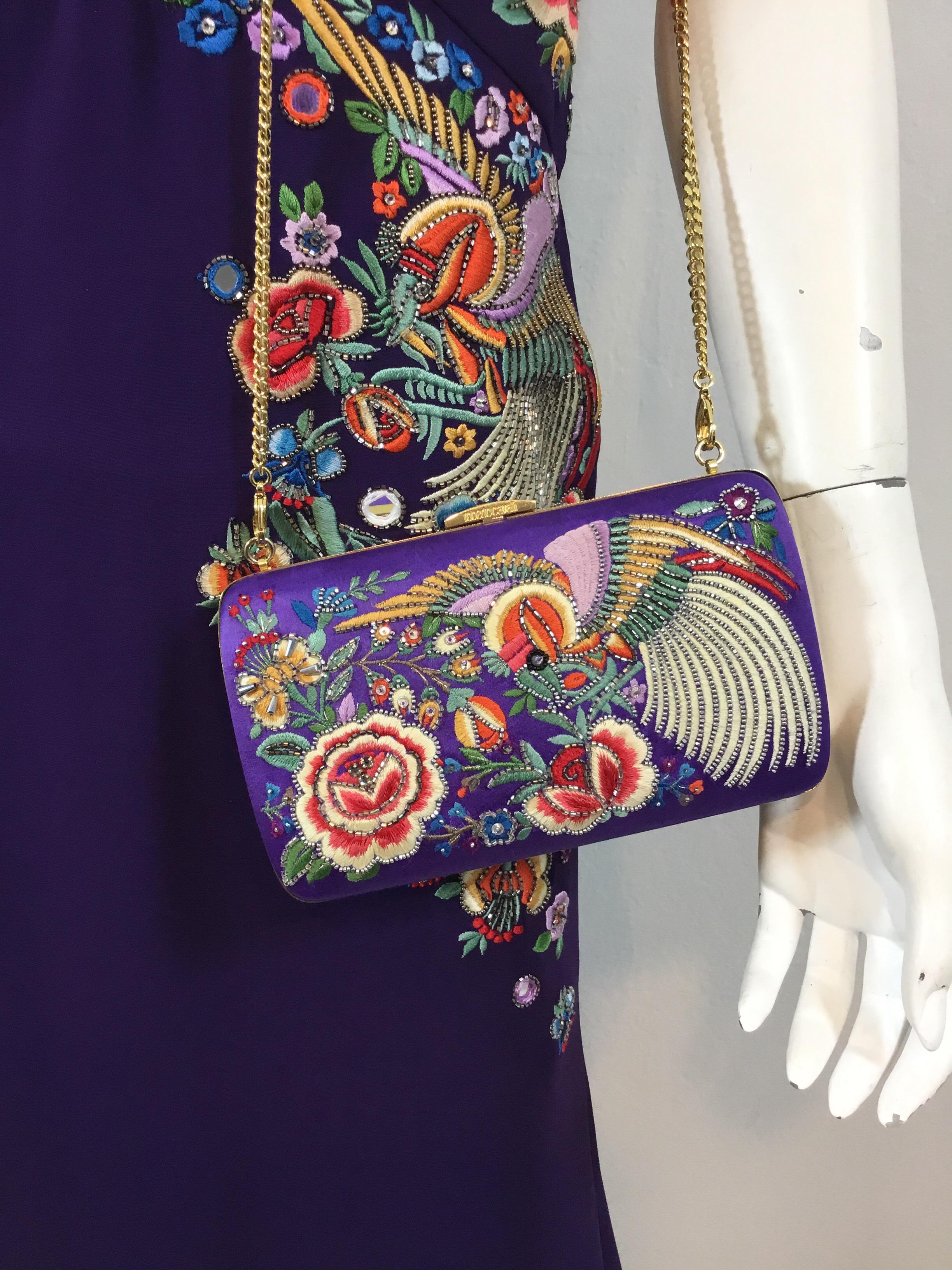 Peter Dundas for Roberto Cavalli Beaded Evening Dress with Minaudiere ...