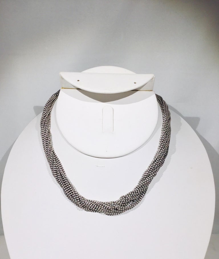 Cartier 18k Gold and Sterling Silver Multi-strand Bead Necklace For ...