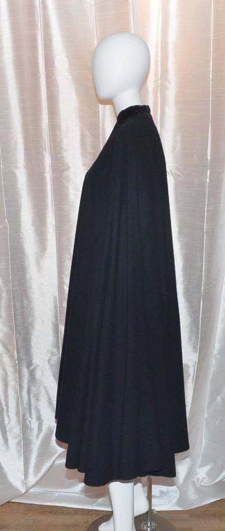Valentino Vintage Black Wool and Velvet Cape at 1stDibs