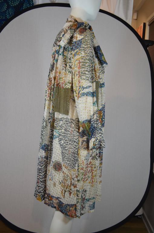 Gucci 2008 Animal / Forest Print Silk Chiffon Dress and Scarf at 1stDibs