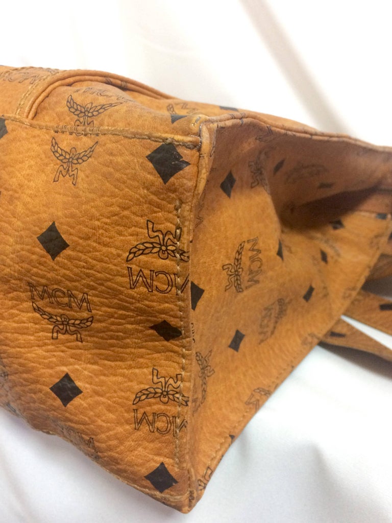 Vintage MCM brown monogram large tote, shoulder bag. By Michael Cromer ...
