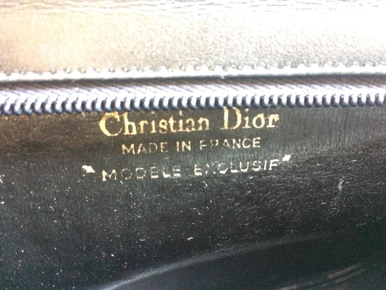 80's vintage Christian Dior navy trotter shoulder bag. Modele Exclusif ...