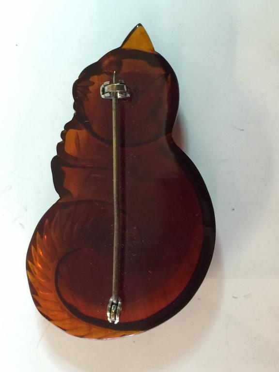 1930s Adorable Figural BAKELITE CAT Kitty Feline Brooch Pin For Sale at ...
