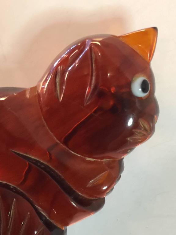 1930s Adorable Figural BAKELITE CAT Kitty Feline Brooch Pin For Sale at ...