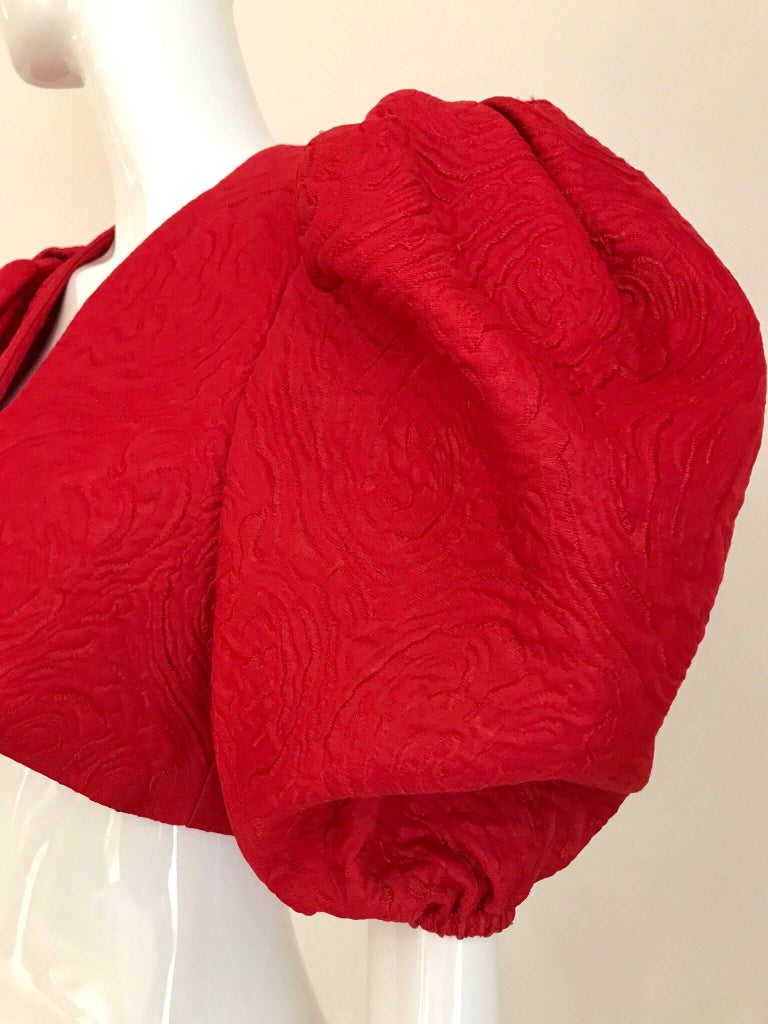 Vintage Red Saint Laurent Cropped Bolero Jacket 1980s at 1stDibs | red ...