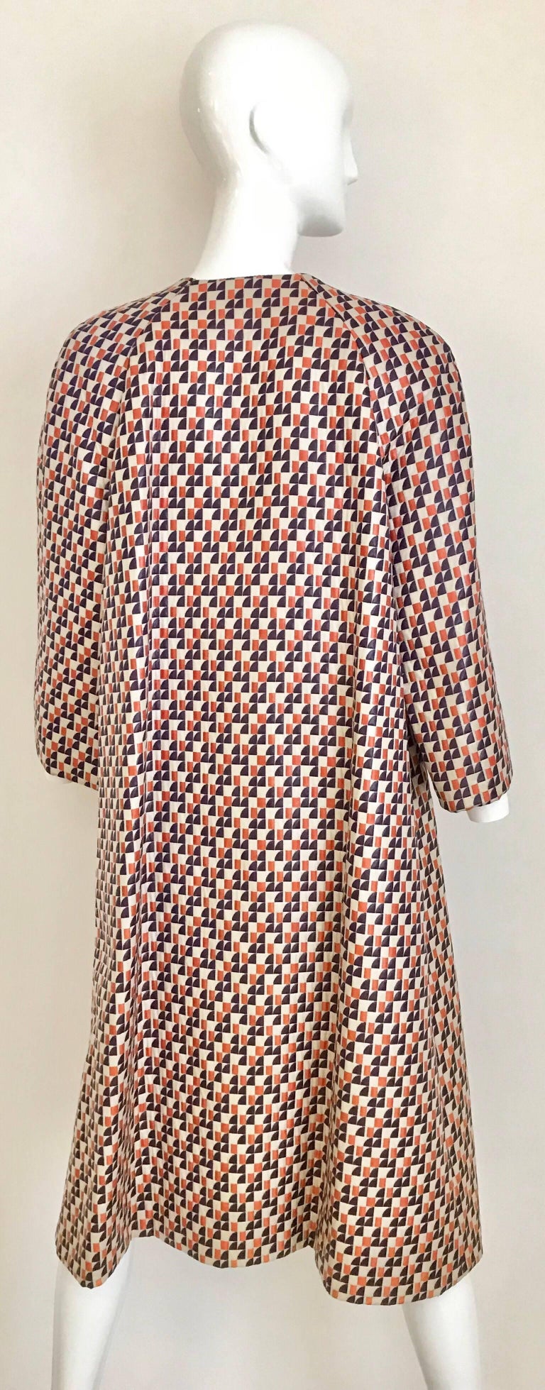 1960s Multi Color Checkered Print Coat For Sale at 1stDibs