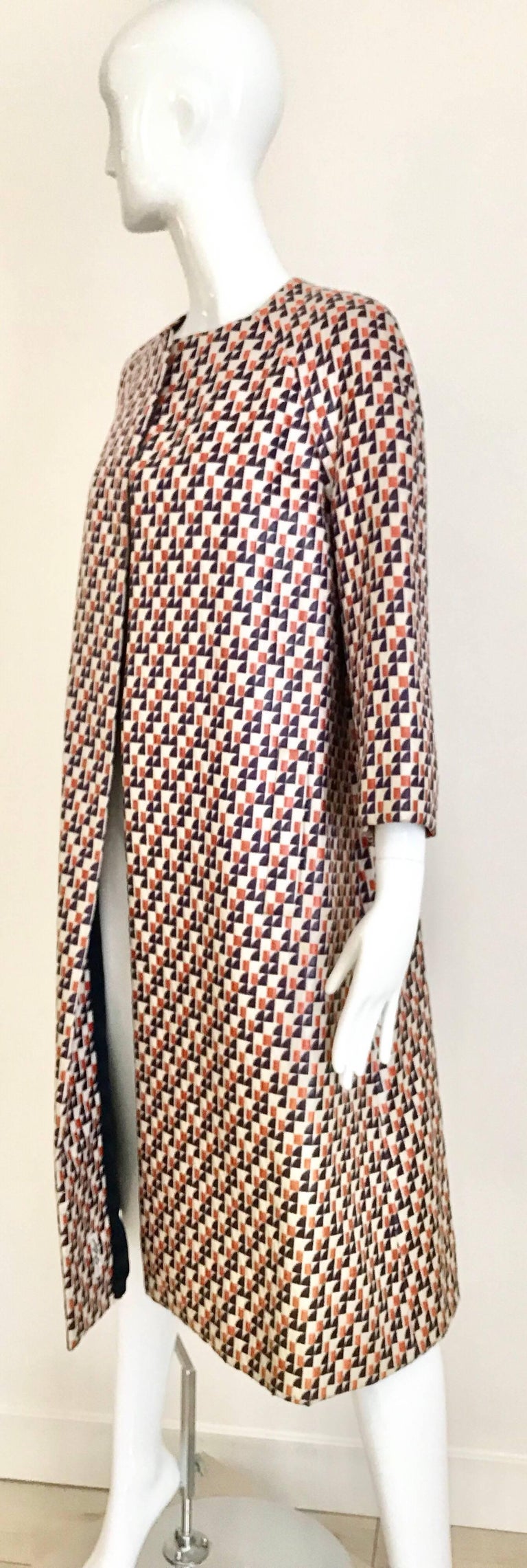 1960s Multi Color Checkered Print Coat For Sale at 1stDibs