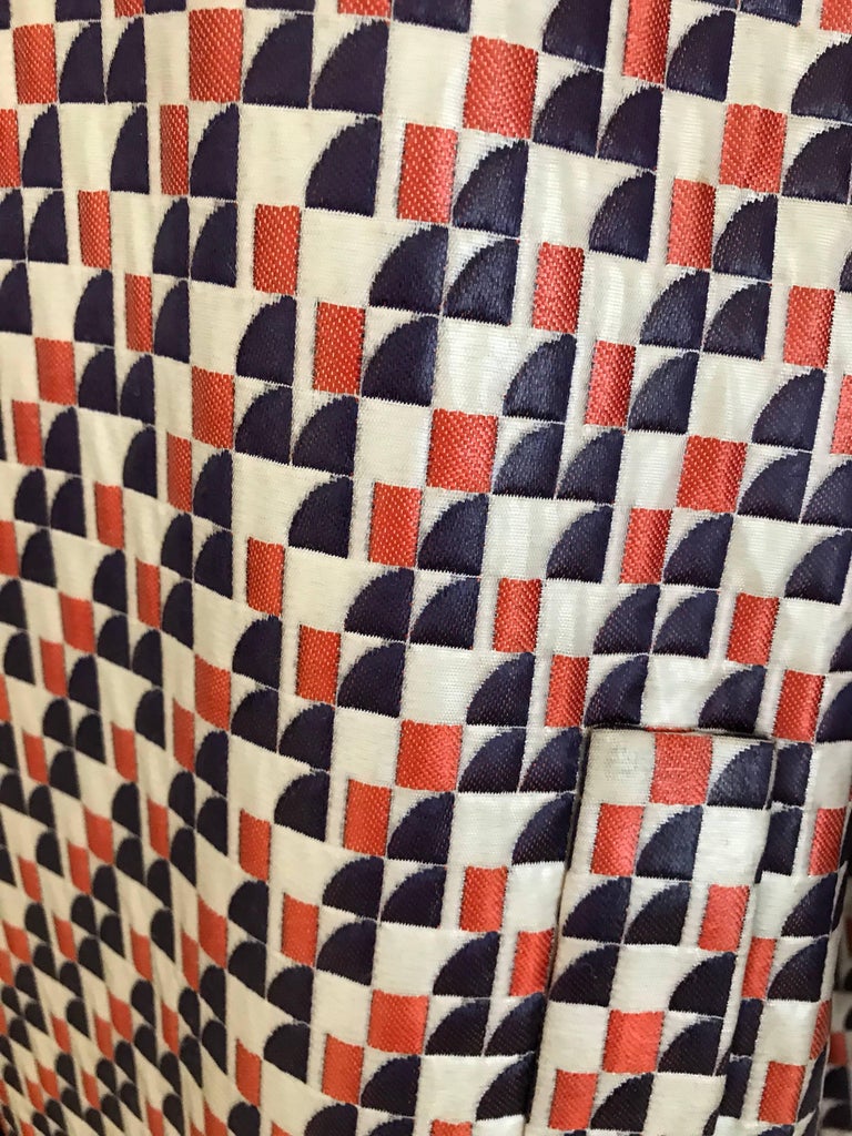 1960s Multi Color Checkered Print Coat For Sale at 1stDibs