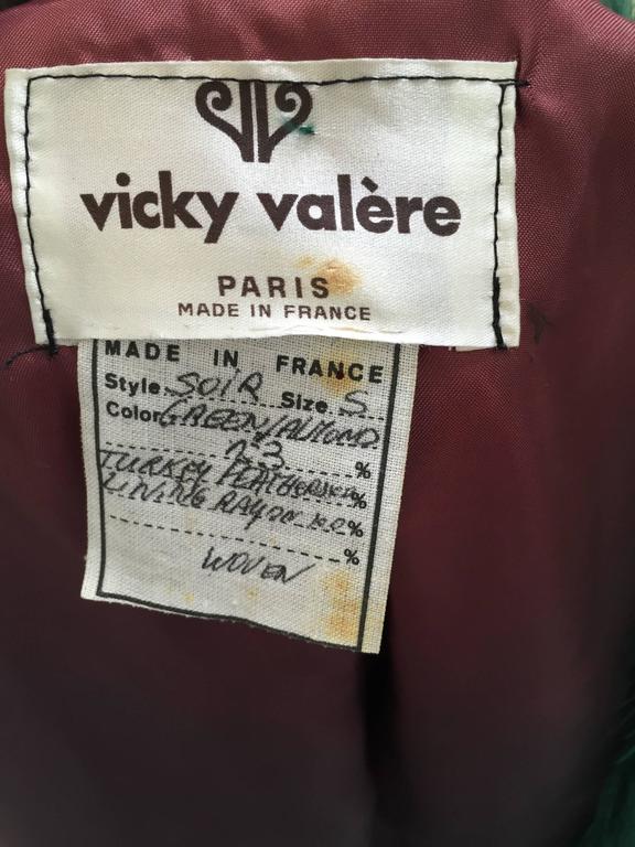 1970s Vicky Valere green marabou feather vest at 1stDibs