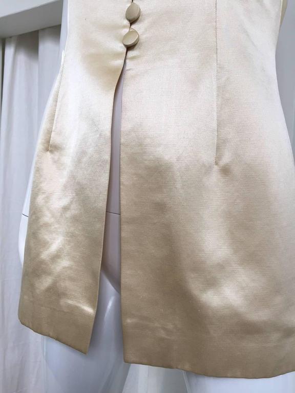 90s Sophie Sitbon Cream silk top at 1stDibs