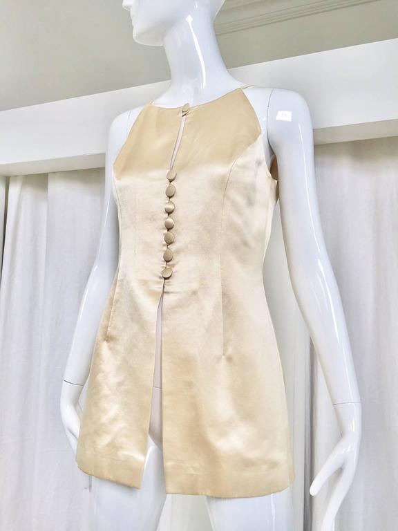 90s Sophie Sitbon Cream silk top at 1stDibs