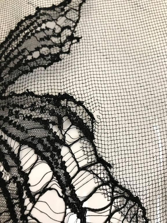 Black Lace Cobweb Gown with flutter sleeves, 1930s at 1stDibs | cobweb ...