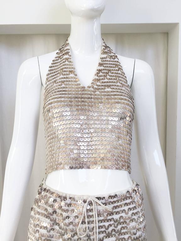 CHANEL spring 2000 halter top and skirt set at 1stDibs | chanel 2000 ...