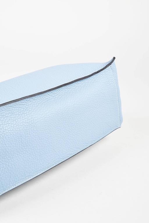 Hermes "Bleu Lin" Blue Togo Leather "Etribelt" Handbag For Sale at 1stDibs