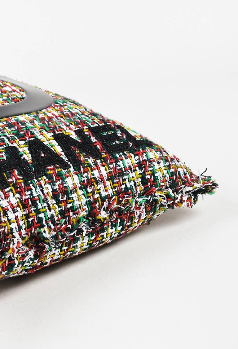 Chanel Multicolor Plaid Tweed Fringe "No. 5" Shopping Tote Bag For Sale ...