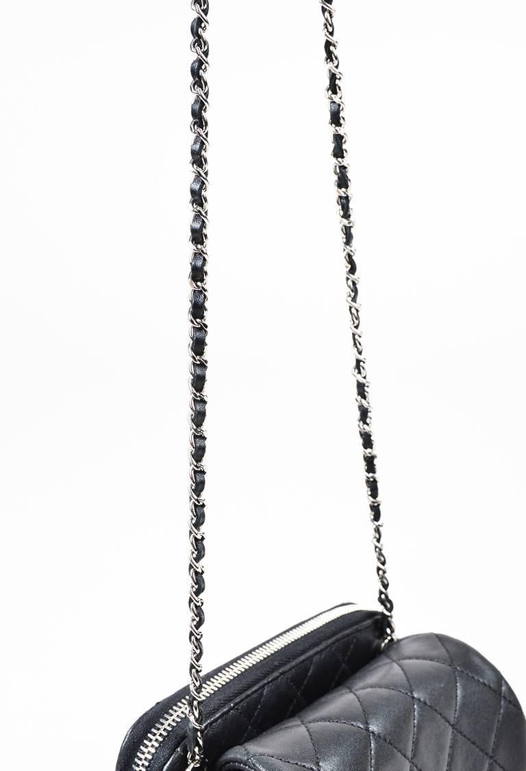 Chanel Black Quilted Leather Chain Strap "WOC" Mini Flap Crossbody Bag ...
