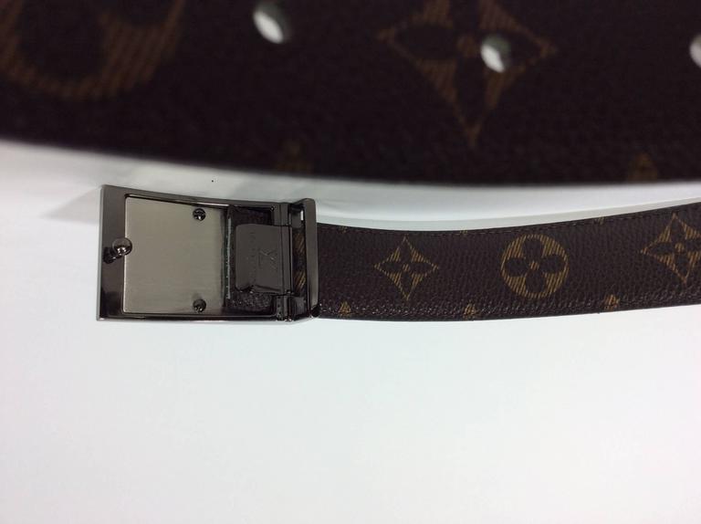 Louis Vuitton Brown Leather Reversible LV Pattern Belt at 1stDibs ...