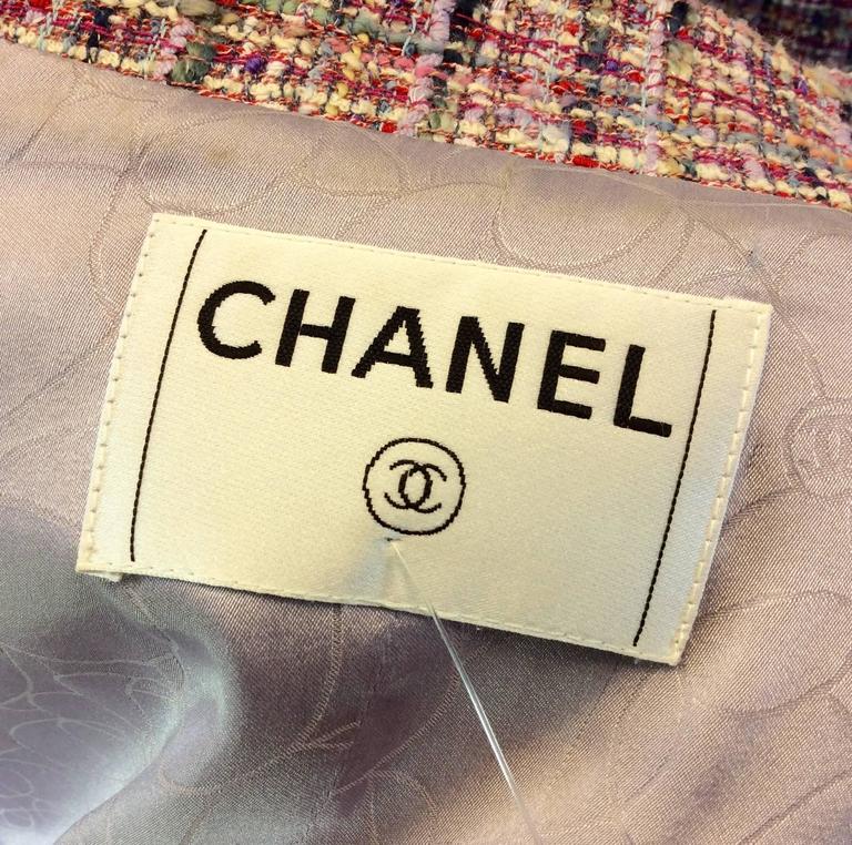 Chanel 2 Piece Pink Multi Colored Tweed Skirt Suit at 1stDibs | chanel ...