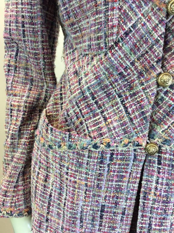 Chanel 2 Piece Pink Multi Colored Tweed Skirt Suit at 1stDibs | chanel ...
